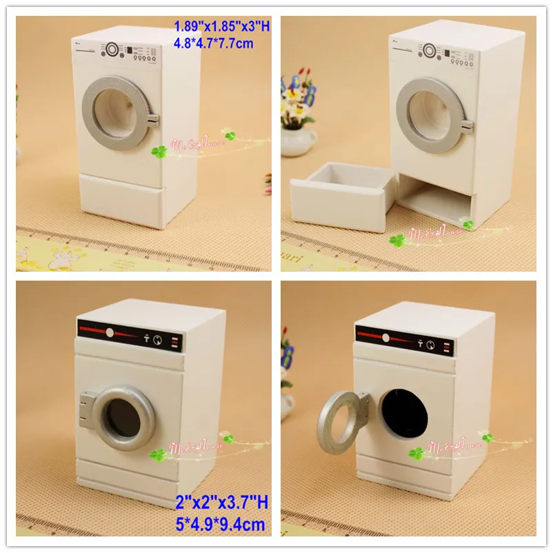 1:12 Scale Dollhouse Miniature Set Washing Machine Dryer Machine /Lot ...