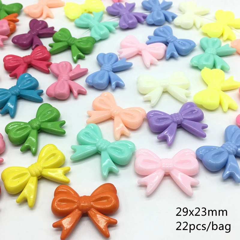Meideheng Candy Color Acrylic Beads cute bowknot Beads For Jewelry ...