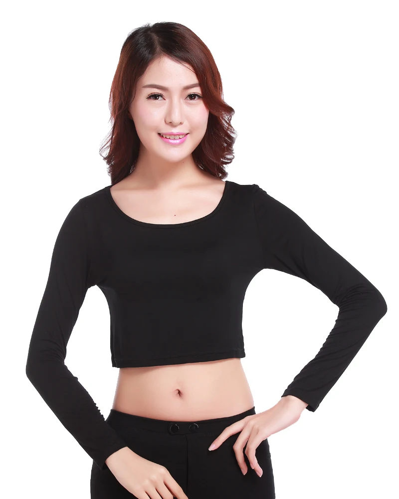 H1006 plain cotton jersey medium length body shirt,fast delivery,can ...