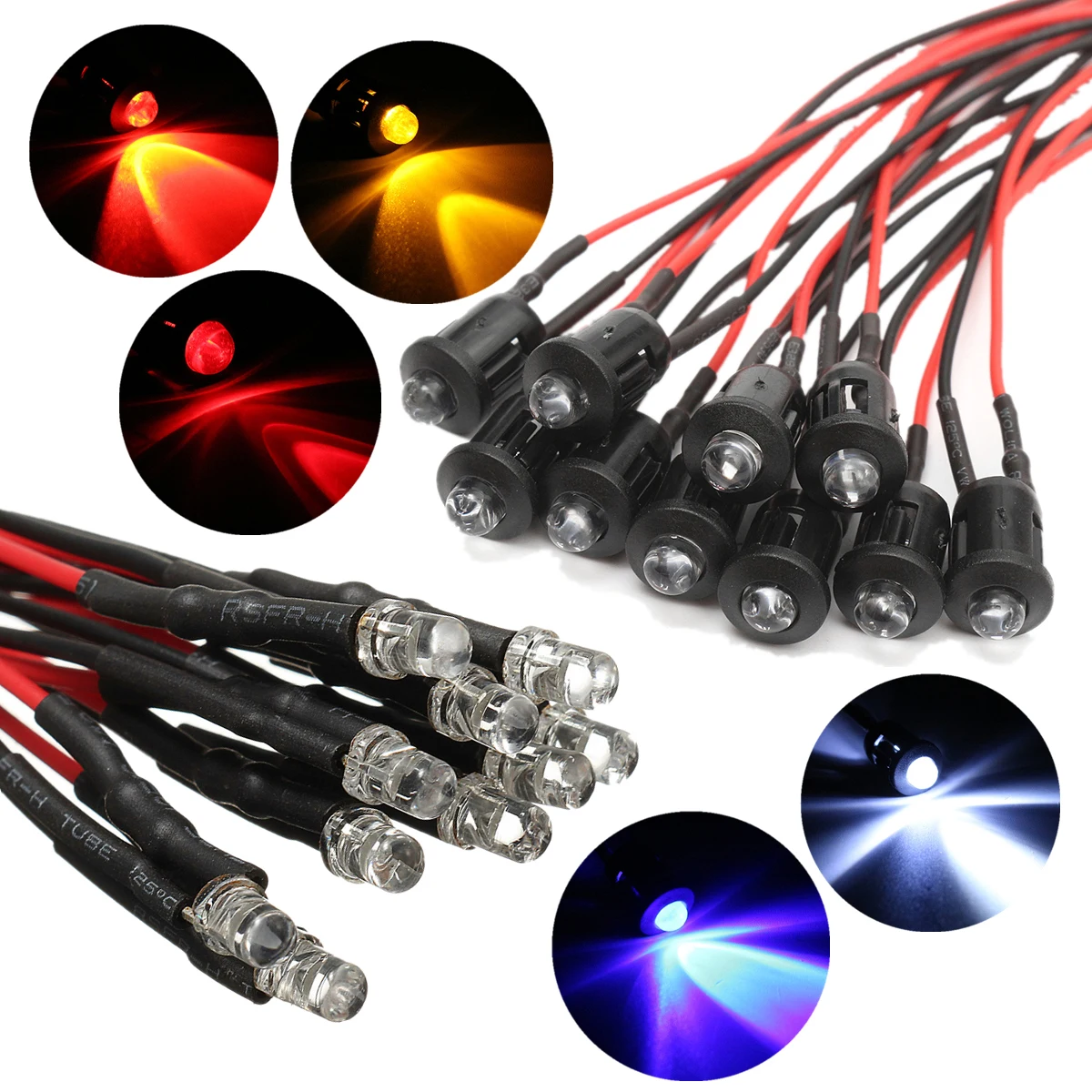 Aliexpress.com : Buy 10 x 24V 3mm/5mm Lighting Pre Wired Ultra Bright ...