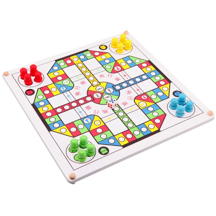 Wood flight chess snake chess multifunctional wooden adult educational ...