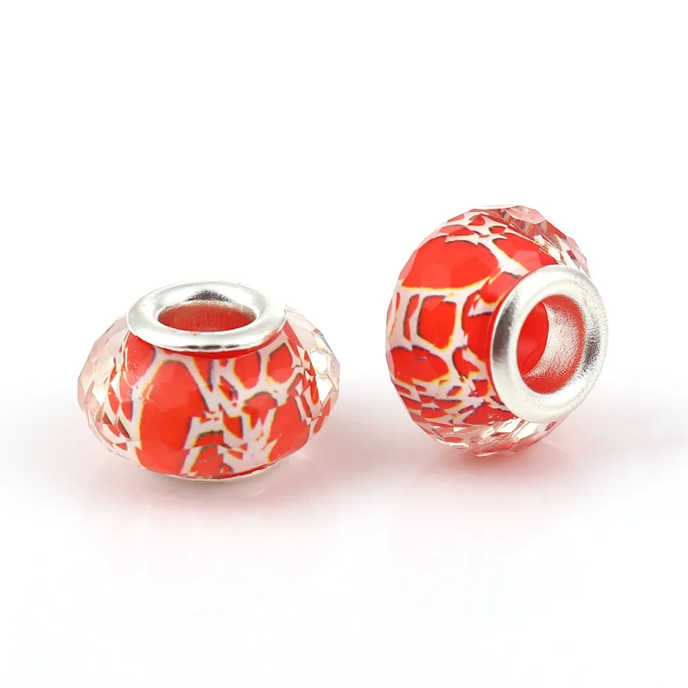 DoreenBeads Gradient Charm Beads Zinc Based Alloy Resin European Style ...