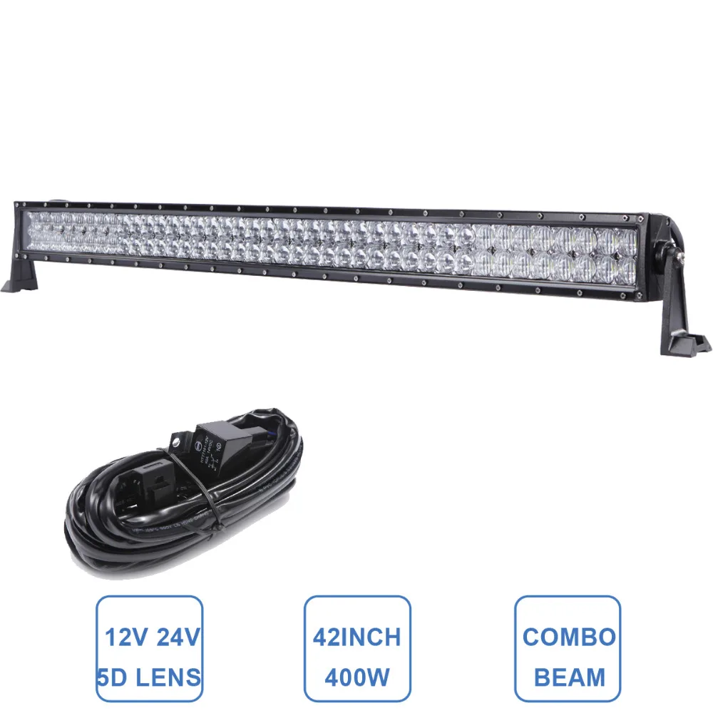 42INCH Offroad LED Light Bar 12V 24V Car Truck ATV Trailer SUV 4WD 4X4 ...