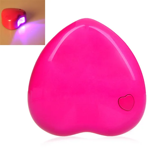 Romántico forma de corazón mini LED lámpara de luz púrpura luz 3W ...