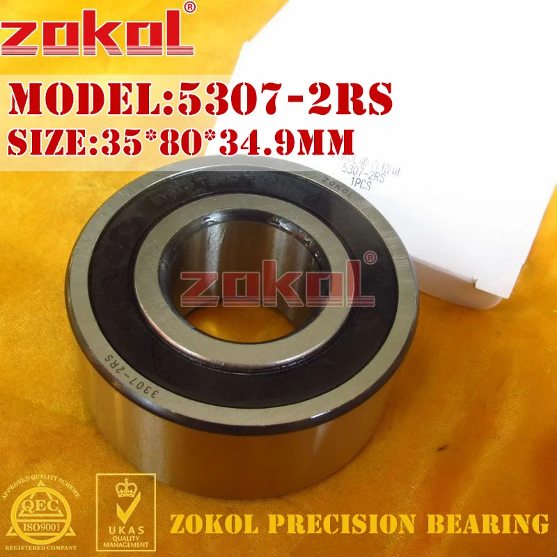 Zokol 베어링 5307 2rs 3307 2rz (3056307) 축 각도 접촉 볼 베어링 35*80*34.9mm ...