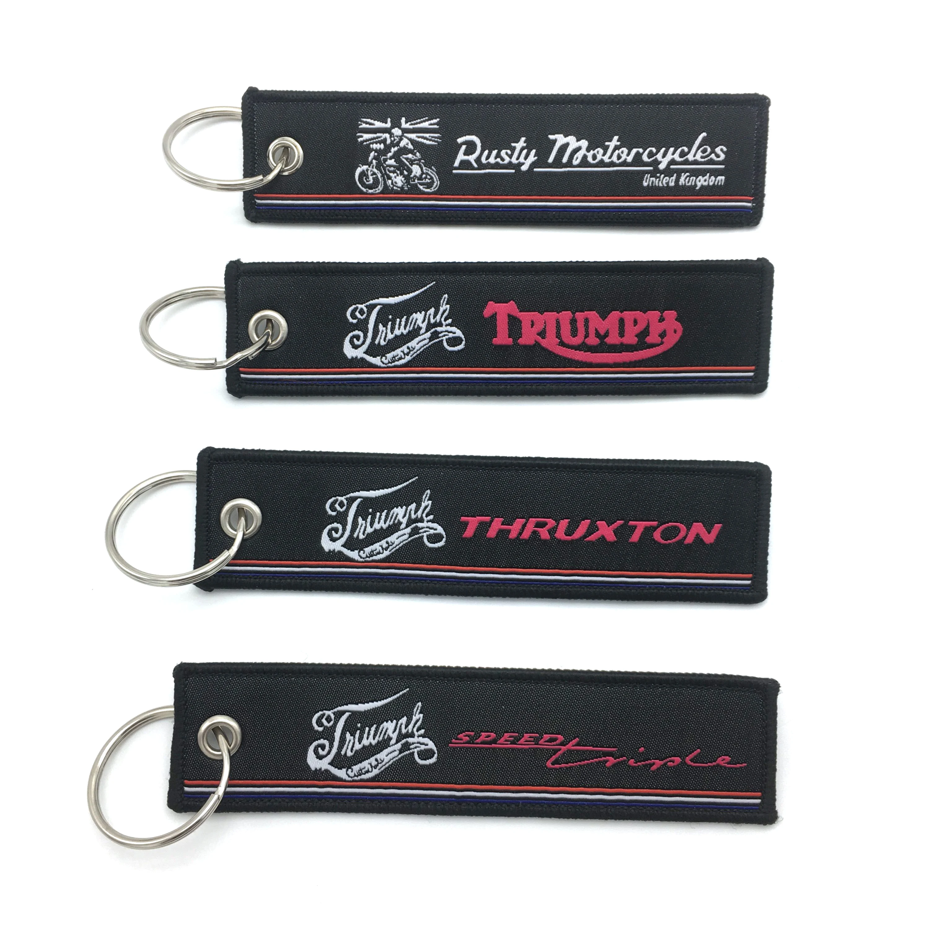For THRUXTON SPEED Motorcycle Key Chain Woven Key Ring Tag Label Chain ...