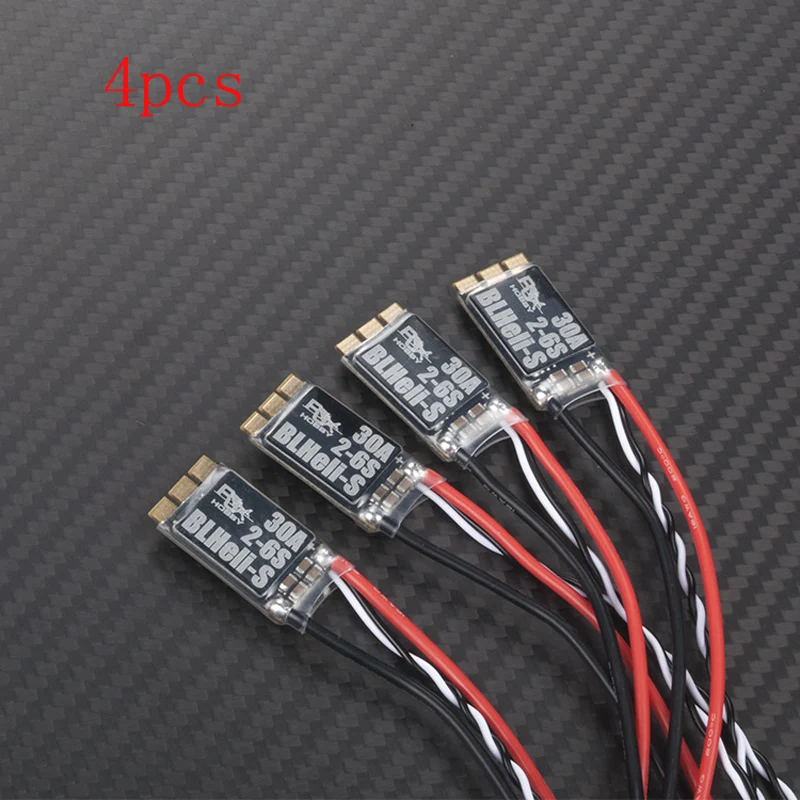 4 pcs BLHeli_S 30A OPTO ESC Controlador de Velocidade Elétrico 2 6 S 2 ...
