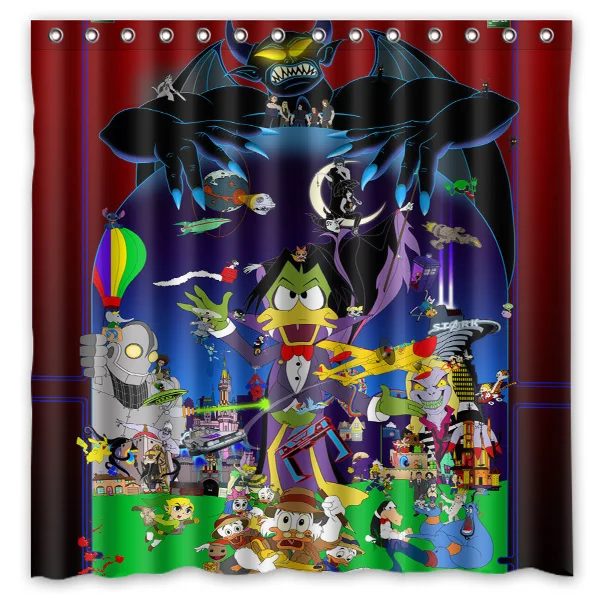 Count Duckula Shower Curtain Waterproof Fabric Curtain For The Bathroom ...