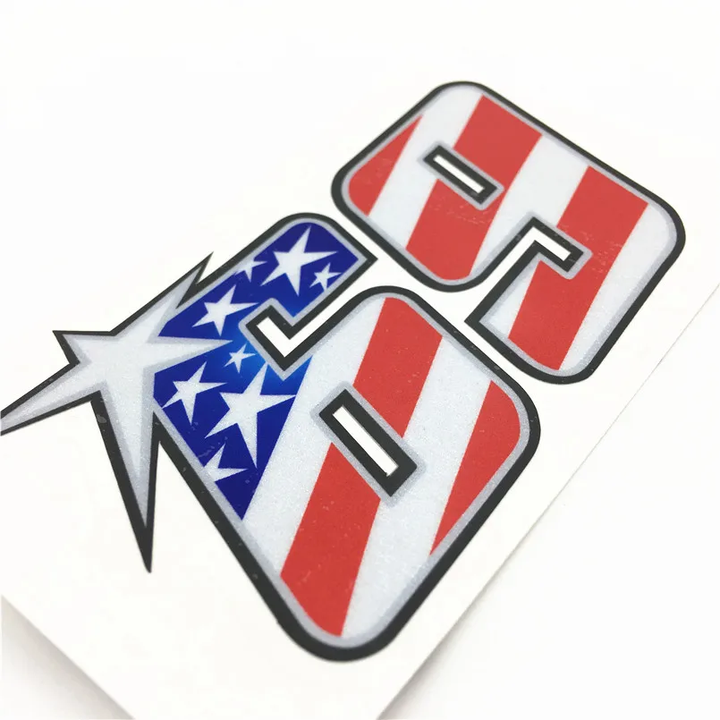 12*6.8cm US Flag 69 Sticker Reflective Motorcycle Helmet Decals Car ...