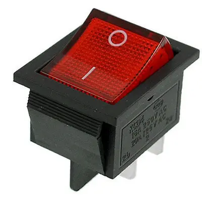 Free shippingDPST On Off 2 Position Panel Mount Rocker Switch Red Light ...