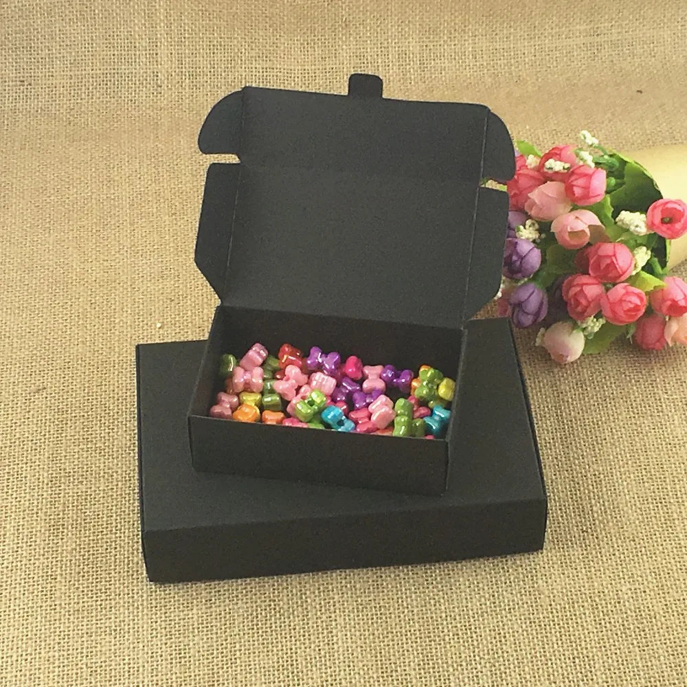 24pcs/lot Natural Brown And Black Gift Box For Wedding Birthday And ...
