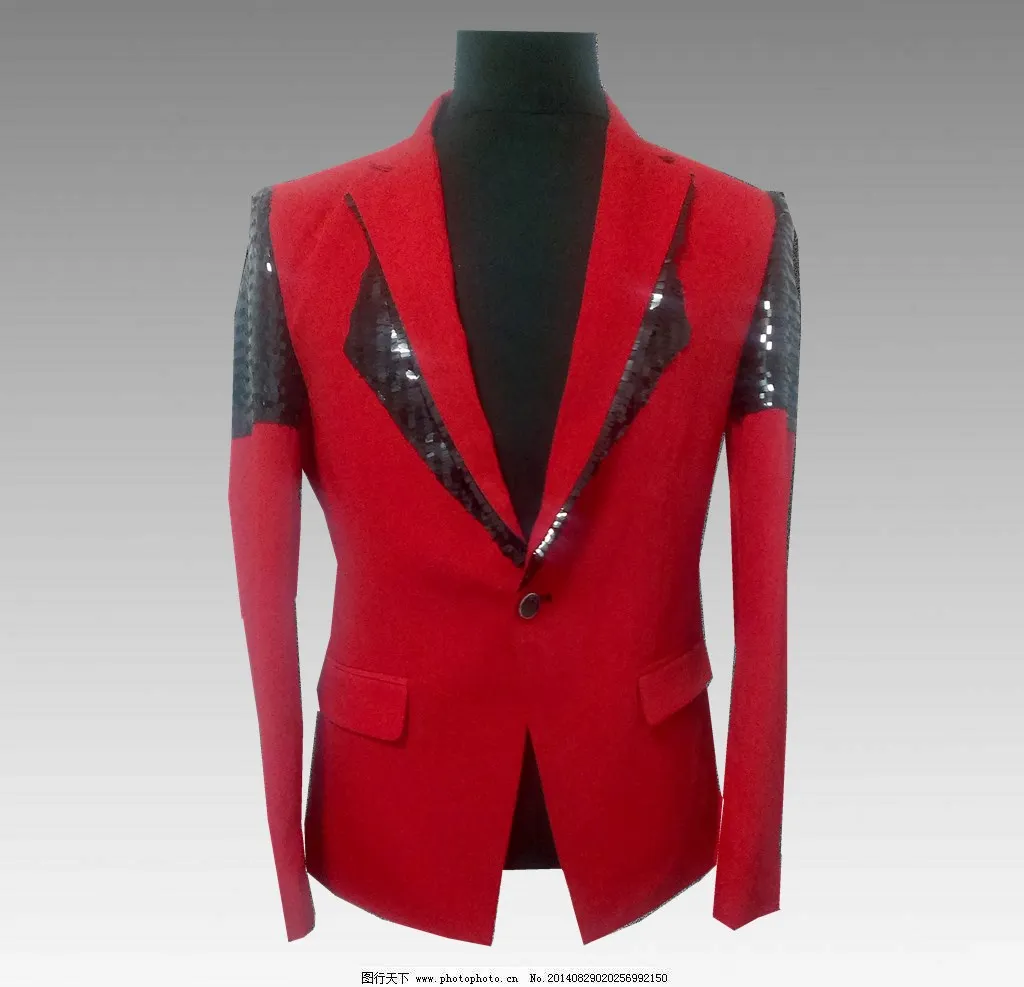 New men's sequin costumes bar nightclub male singer stage costume dance ...