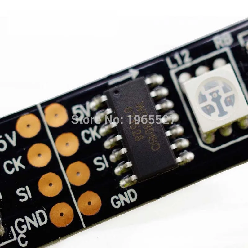 5m 32leds/m Ws2801 Digital Smd 5050 Rgb Led Strip Light 5v Addressable ...