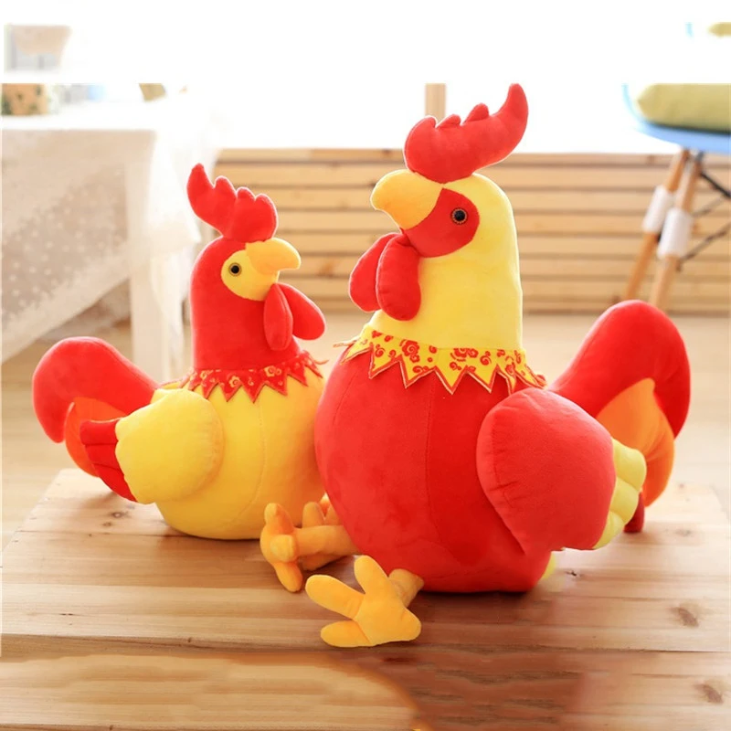 봉제 수탉 장난감 닭 병아리 닭 Chickling Chook 마스코트 잘 생긴 인형 중국어 zodia 수탉 새해 선물 30 ...