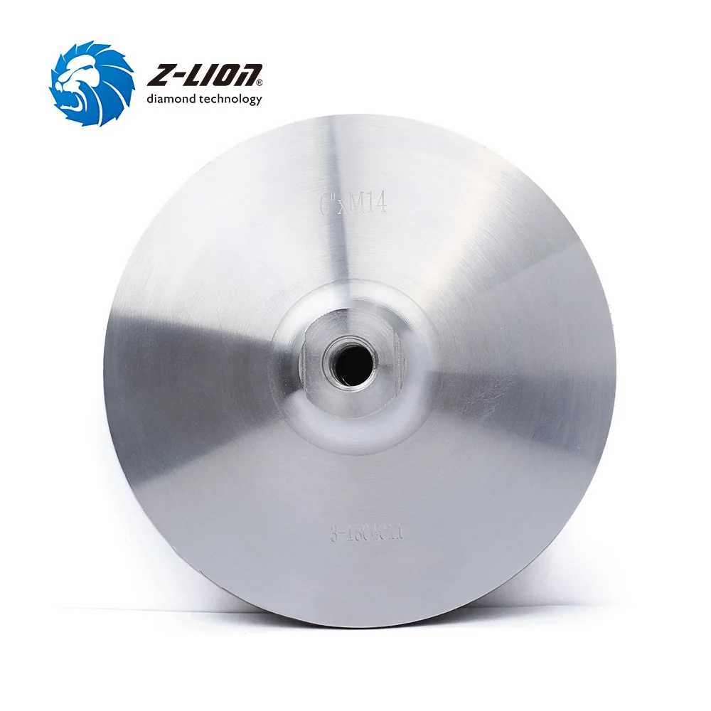 Z-LION-6-Inch-Aluminum-Base-Backer-Pads-With-M14-Thread-For-Diamond ...