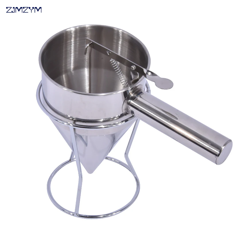 1pc Stainless Steel Waffle Pancake Dough Dispenser Stainless Steel Cone ...