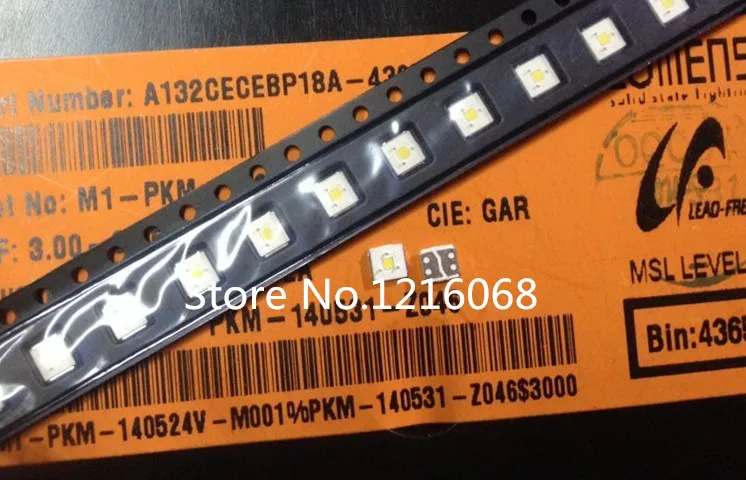 100 PCS LUMENS Flip Puce LED 2.4 W 3 V 3535 blanc froid 153LM LCD Rétro ...