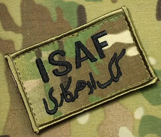 Embroidery ISAF Patch Camouflage CP Multicam Tactical Patch Army Combat ...