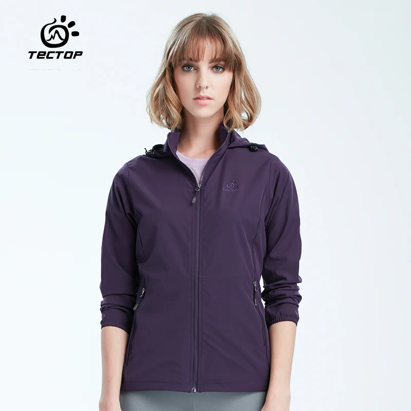 Tectop Elastic Coat Women Spring Summer Outdoor Ultra-thin Windproof ...