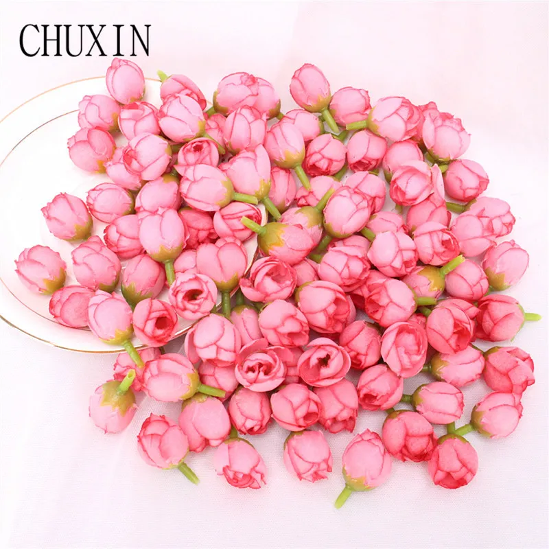 100pcs-Artificial-Silk-Mini-Rose-Bud-Wedding-Scene-Layout-Floral-Wall ...