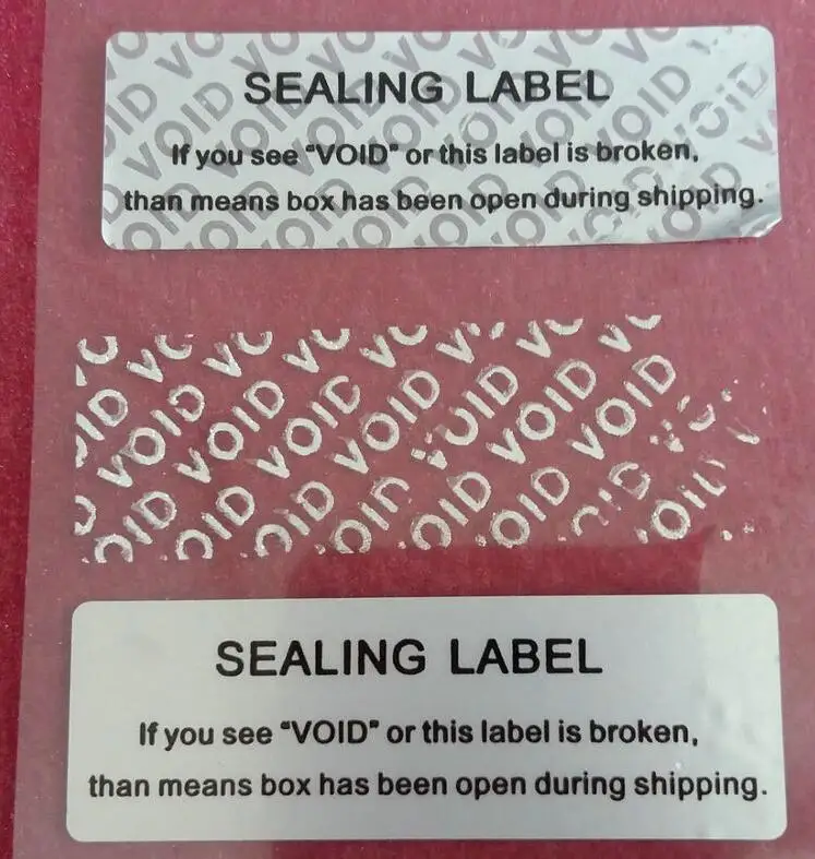 500 Pieces 60*20mm Long Size Silver Security Seal Tamper Proof Warranty ...