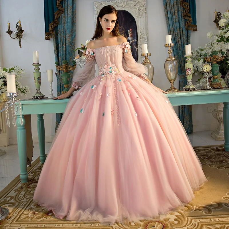 TS Couture Ball Gown Princess Off Shoulder Floor Length Lace Over Tulle ...