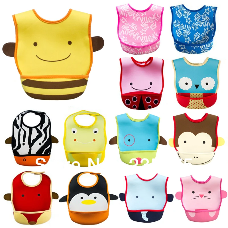 Washable Baby Safe Bibs Cute Animal 3D Bibs Infant Kids Soft Waterproof ...
