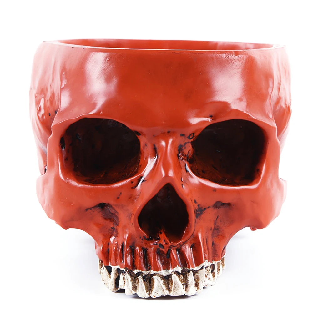 Hot Resin Human Skeleton Halloween Decor Flowerpot Planter Skull Movie ...
