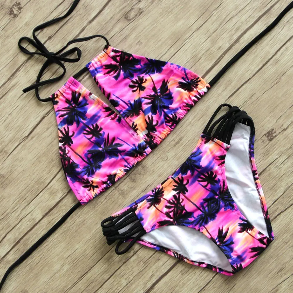 Bandage Bikinis 2018 Swimwear Women Brazilian Bikini Set Push Up