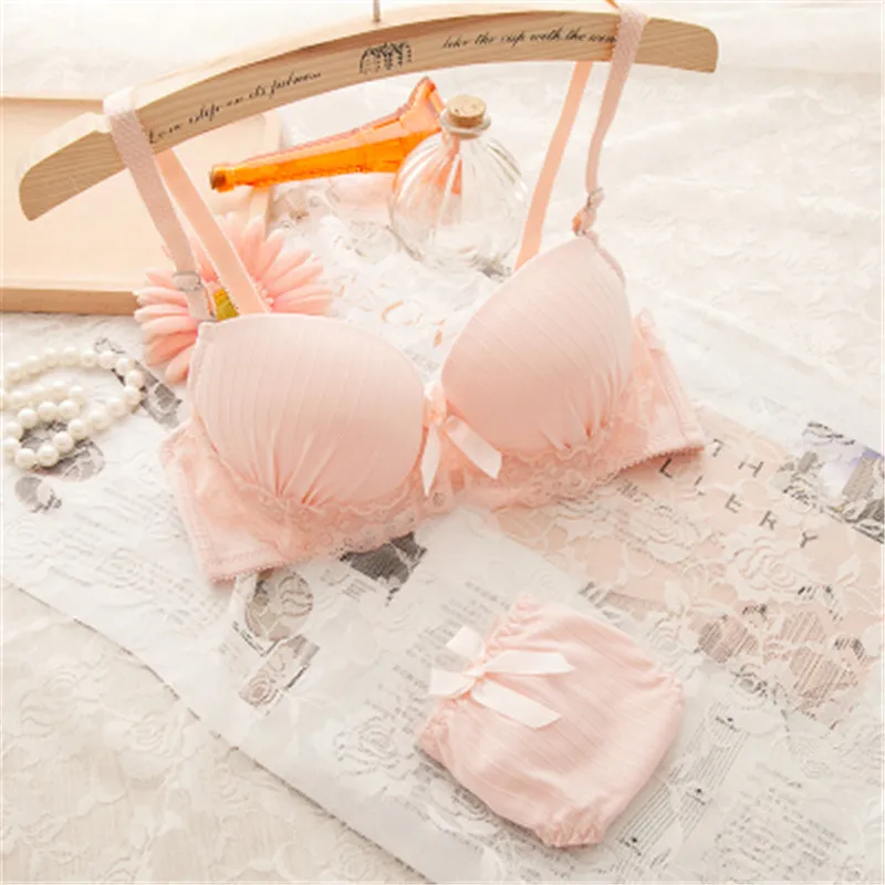 2018 Brand New Puberty Girls Training Bra Set Teenage Bras+Briefs ...