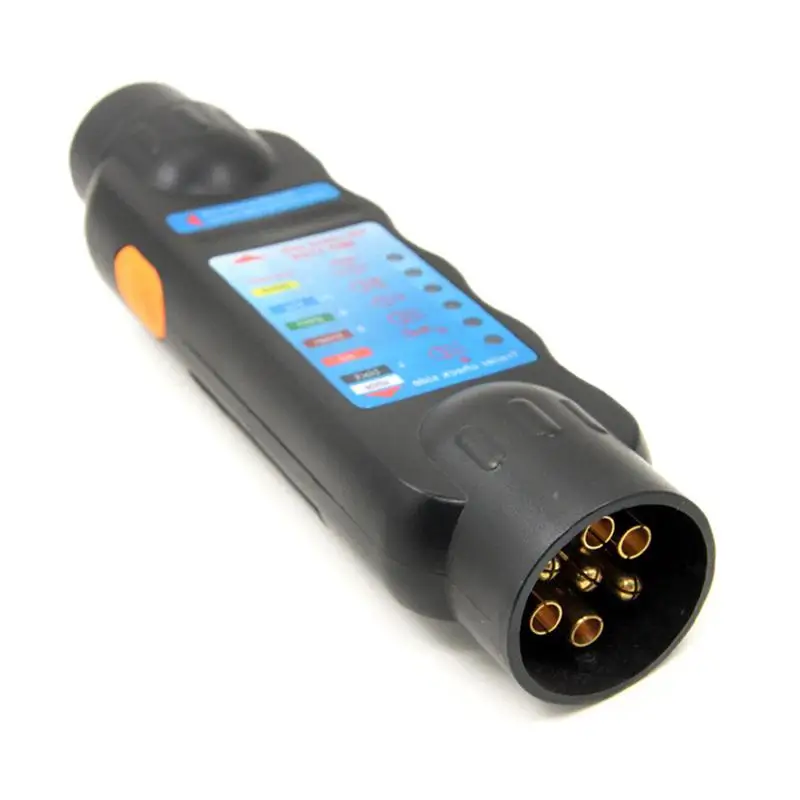 1pc 7 Pin Trailer Plug Tester Trailer Socket 7 Way Trailer Plug Tester ...