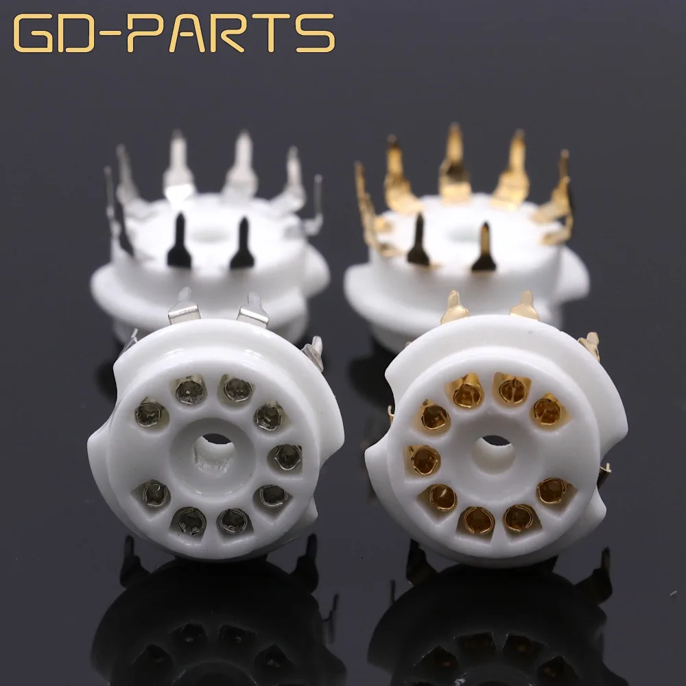PCB-Mount-9pin-Ceramic-Vacuum-Tube-Socket-Valve-Base-For-ECC83-6DJ8 ...