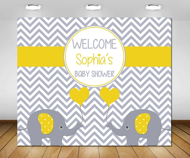 Gray Yellow Chevron Background