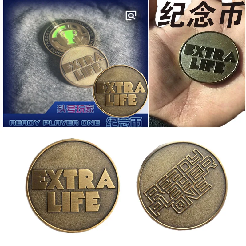 Ready Player One Extra Life Coin Cosplay Prop Alloy Parsifal-in Costume ...