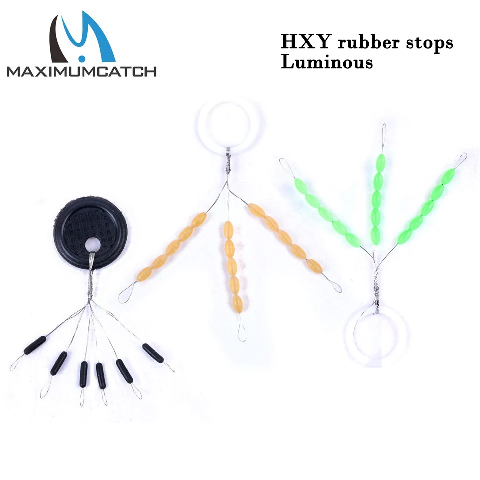 Maximumcatch Fishing Rubber Stops Float Line Leader Noctilucent Connector Space Bean Lightweight ...