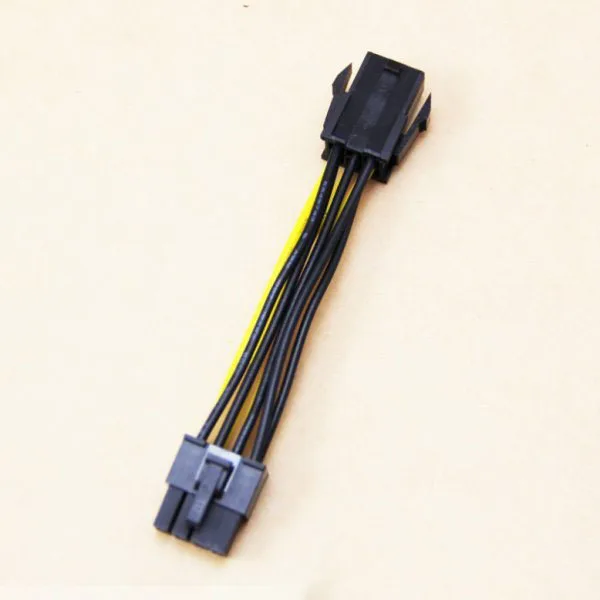 PCI E PCIe Graphics Video Display Card 6Pin Female to 8Pin Male Adapter ...