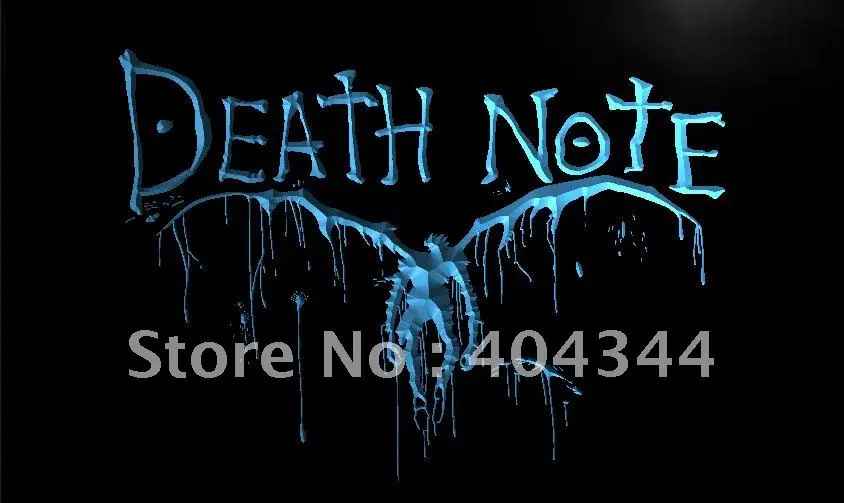 LC175 Death Note Cosplay Notebook LED Neon Light Sign casa decoración ...