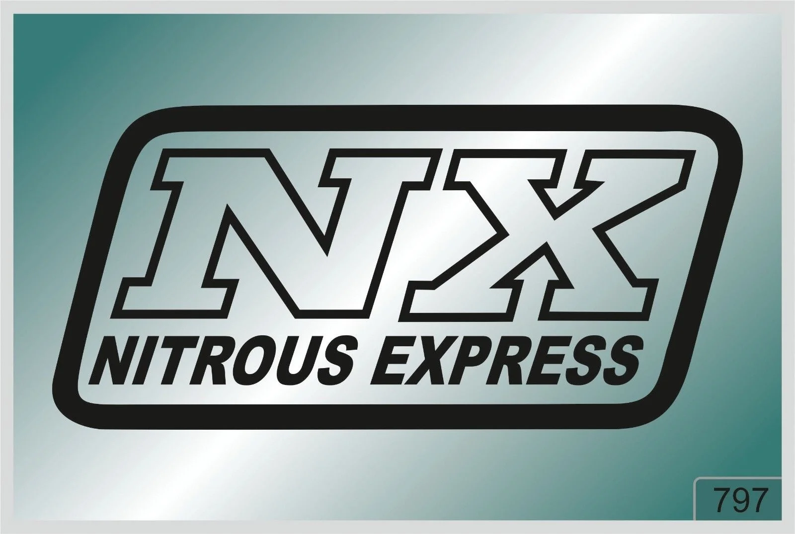For NX NITROUS EXPRESS 2 pcs. stickers HIGH QUALITY different colors ...