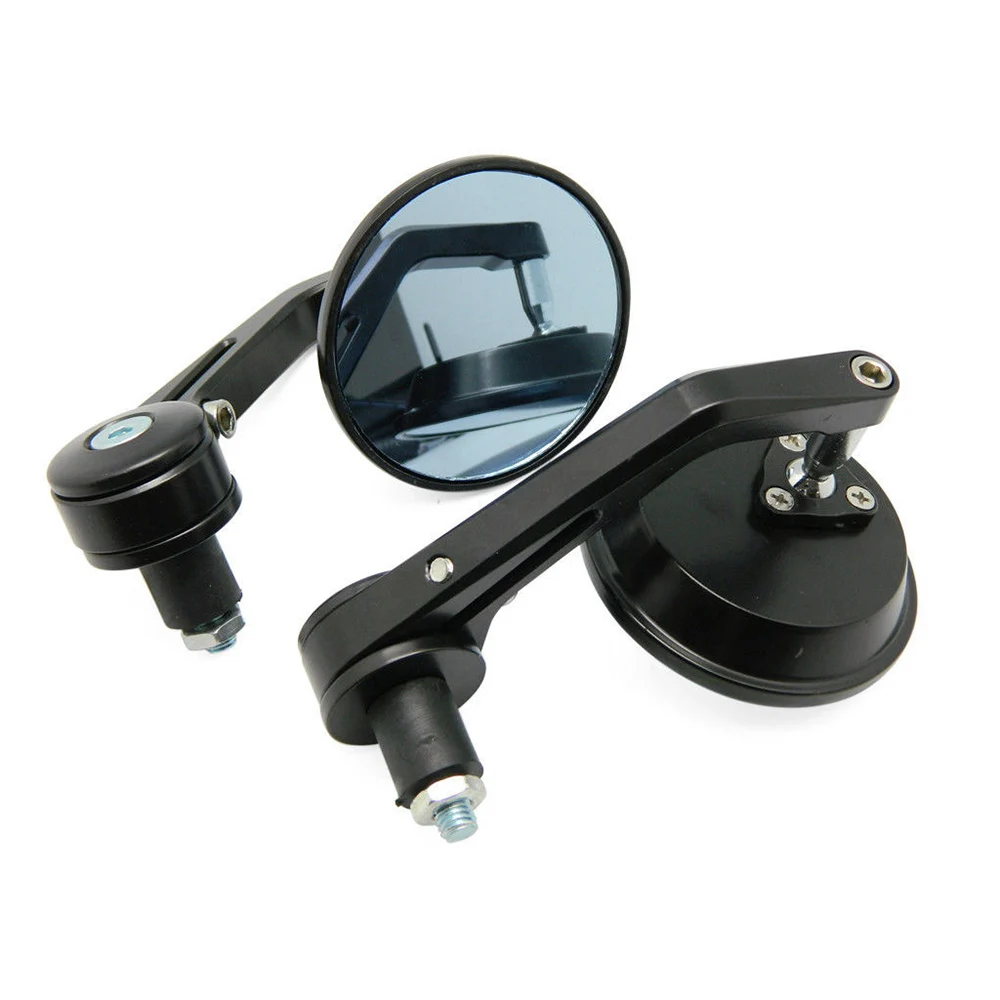 Aluminum Motorcycle 7 8 22mm Handle Bar End Mirrors Custom Bobber Cafe