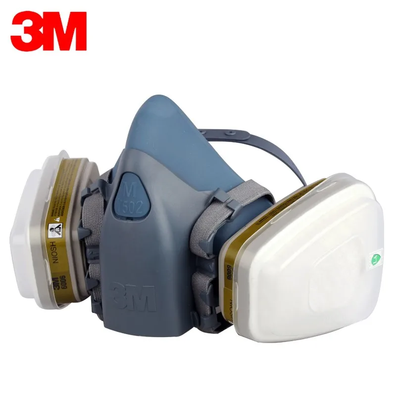 3M 7502 7Piece Suit Respirator Painting Spraying Face Gas Mask half ...