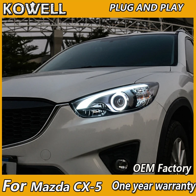 KOWELL for Mazda CX-5 Headlights CX5 LED 2015 2016 2017 Headlight DRL Lens Double Beam H7 HID ...