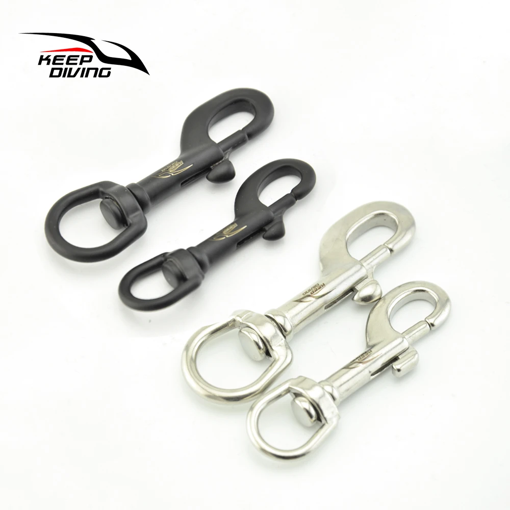 Keep Diving 75/90mm 316 Stainless Steel Bolt Snap Hook Clip Diving Hook ...
