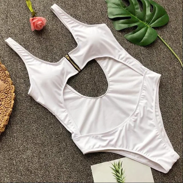 Newly arrived Women One Pieces Front Chest Swimsuit With Zipper Hot ...