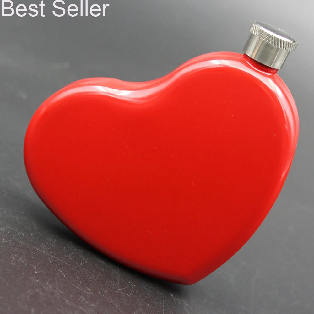 Heart Wine Glass Hip Flask 304 Stainless Steel Bangle Flask Hip Set for ...