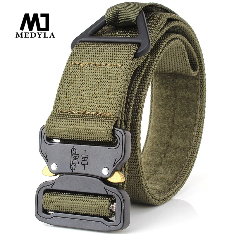 MEDYLA Adjustable Men Tactical Belt Heavy Duty Waist Belt Nylon ...