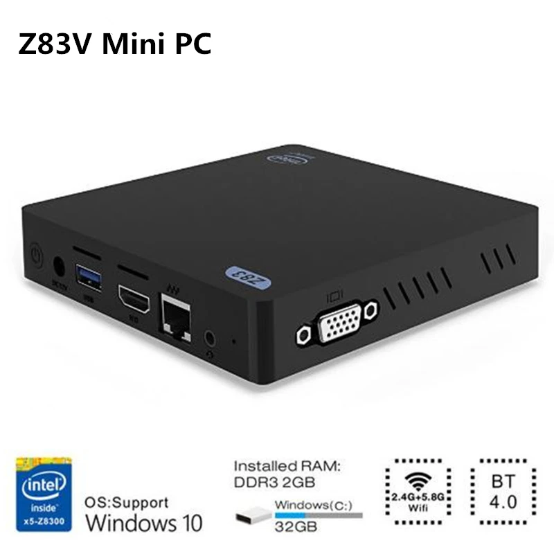 Z83v Mini Pc Tv Box Intel Atom X5-z8350 Fanless X86 Mini Pc 1000m Lan ...