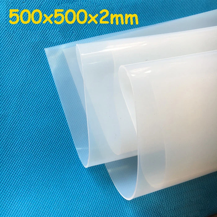 500X500X2mm High Quality Translucent/milky white Silicone Rubber Sheet ...