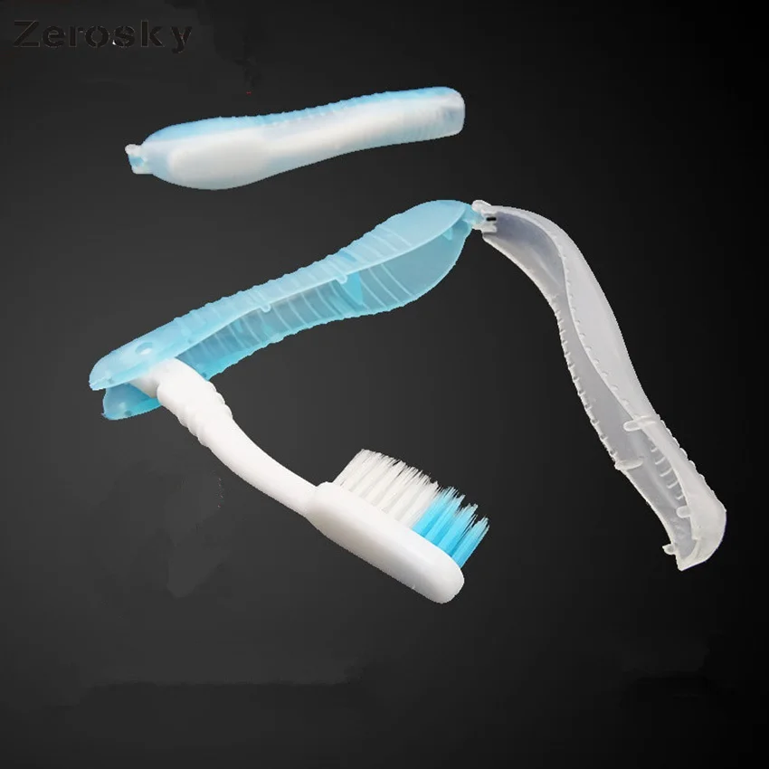 Zerosky Sky Blue Portable Compact Fold Foldable Folding Toothbrush ...