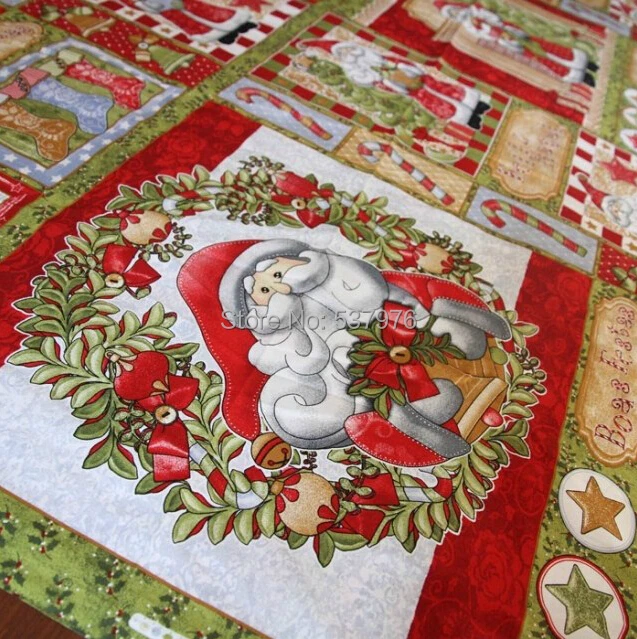 New Santa Claus prints cloth Christmas Fabric cotton quilting fabrics ...