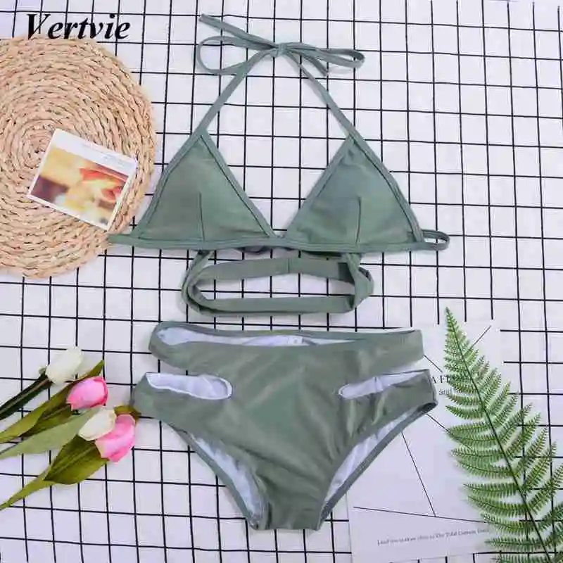 Vertvie Bikini 2019 Bandage Bikinis Set Push Up Swimwear Women Swimsuit